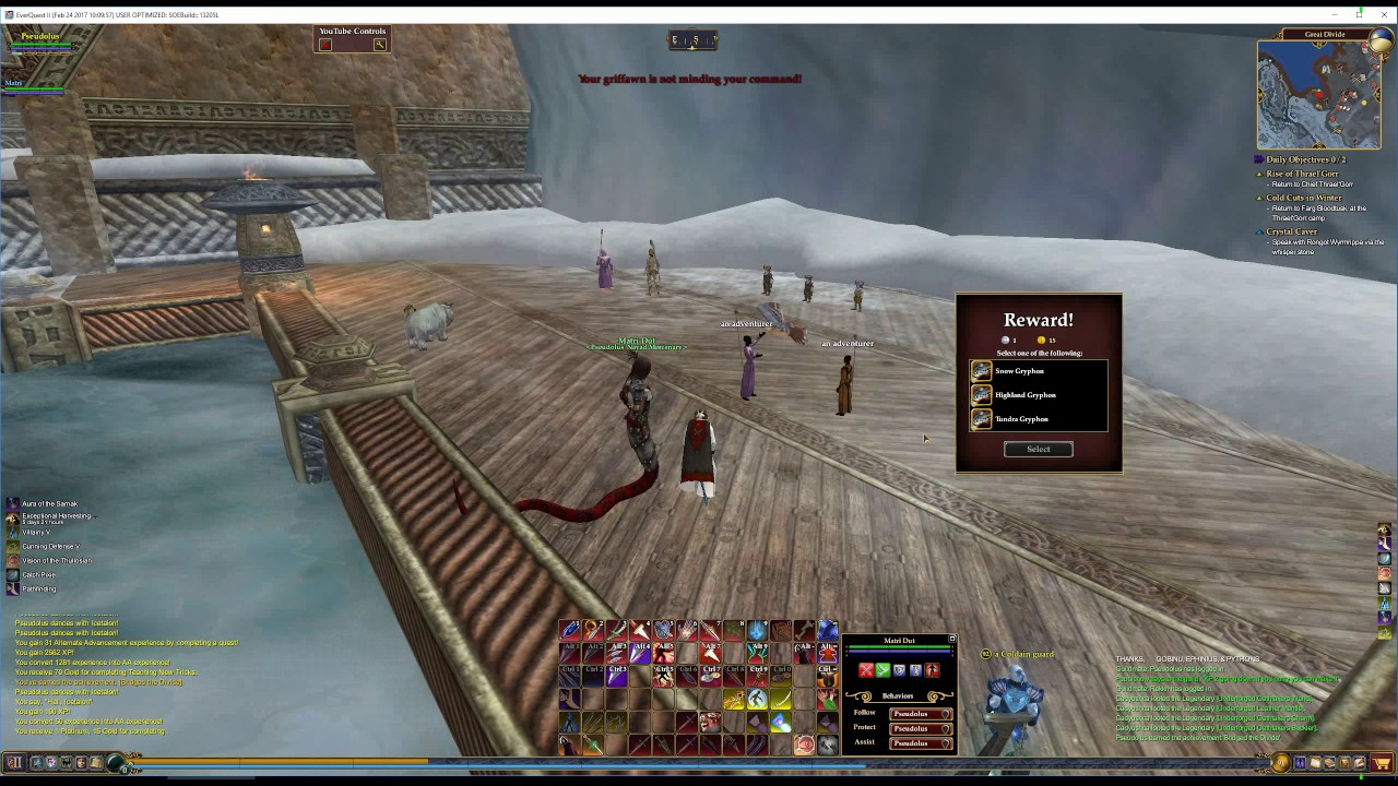 Everquest 2 - Getting my Snow Gryphon flying mount - YouTube