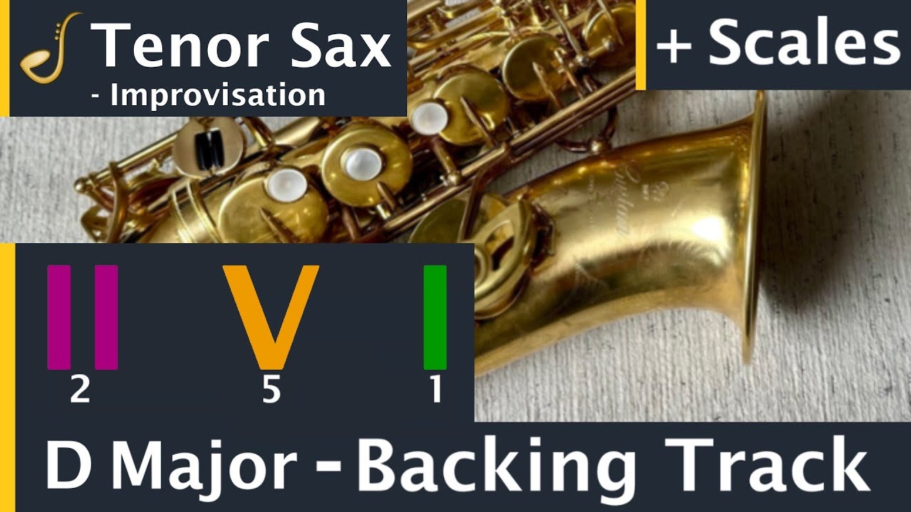 Tenor Saxophone 2 5 1 Backing Track Jam in D Major | Improvisation ...