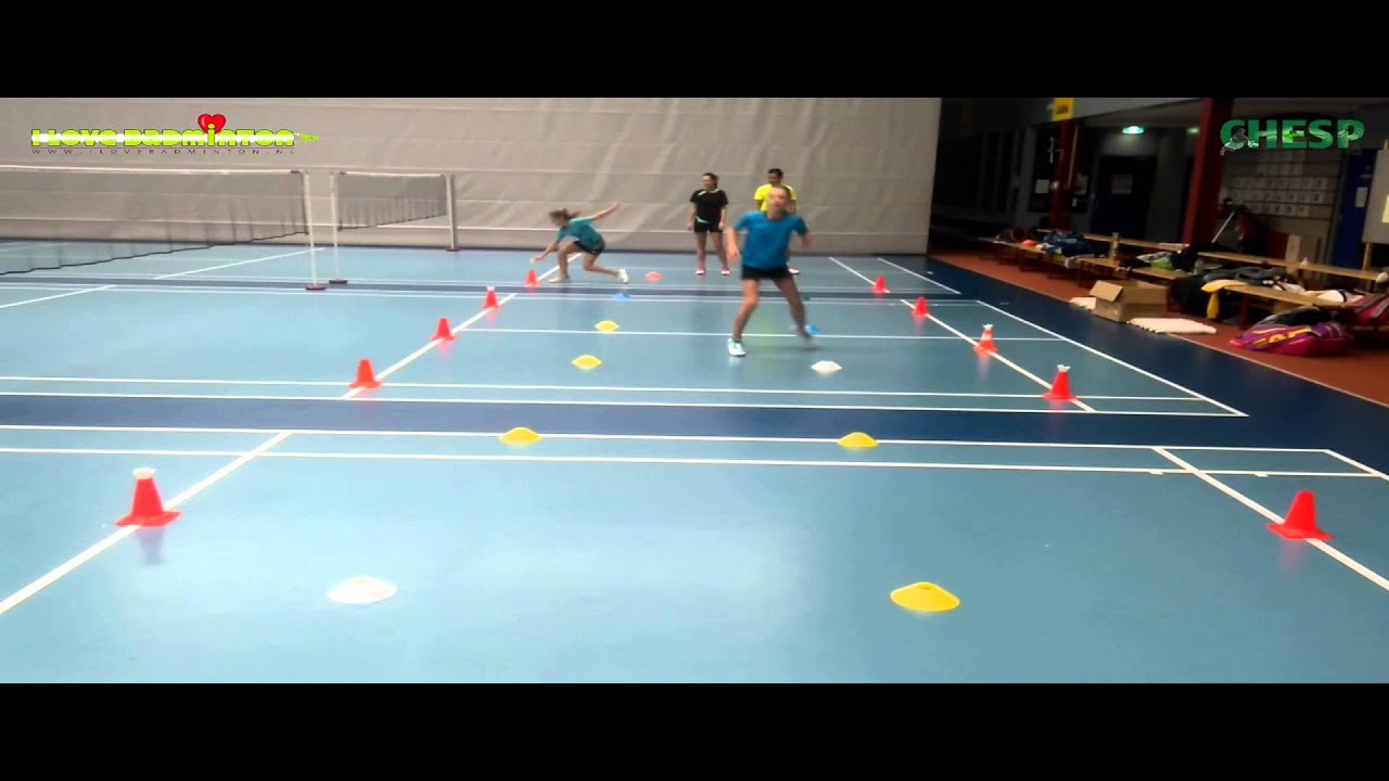 Badminton oefening / exercise: Splitstep / Wendbaarheid III - YouTube