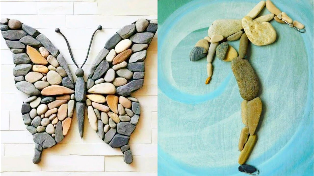 top unique and latest pebble stone painting ideas//fabulous stone art ...