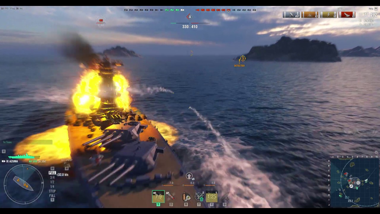 World of Warships 2020 Azuma (Ranked Battle): Victory - YouTube