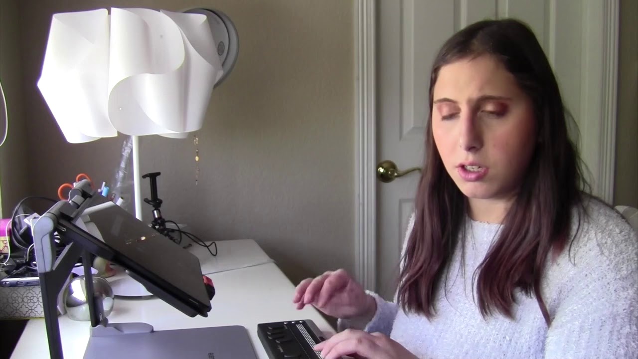 Taking notes on a Prodigi Connect 12 using a Brailliant Braille display ...