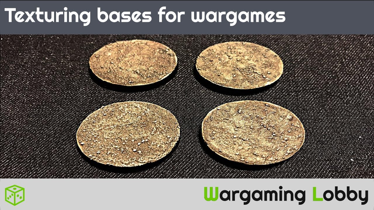 Texturing miniatures bases for wargames - YouTube