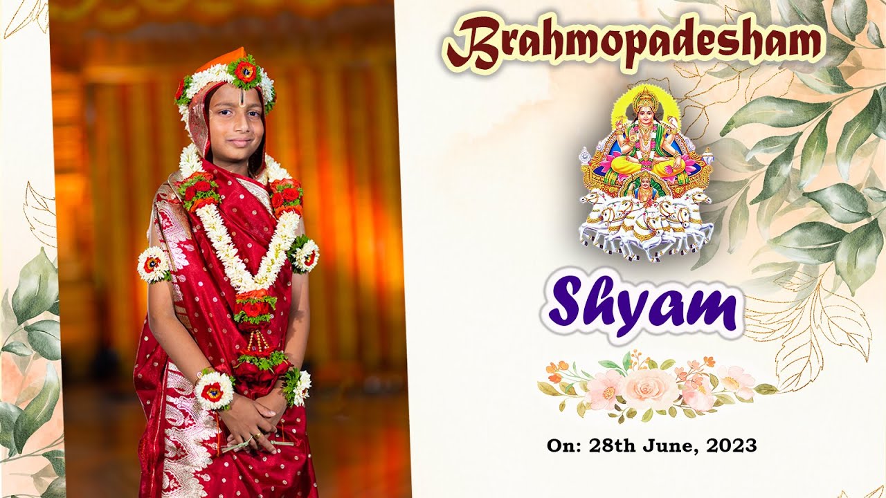Brahmopadesham Video Highlights of Shyam - YouTube
