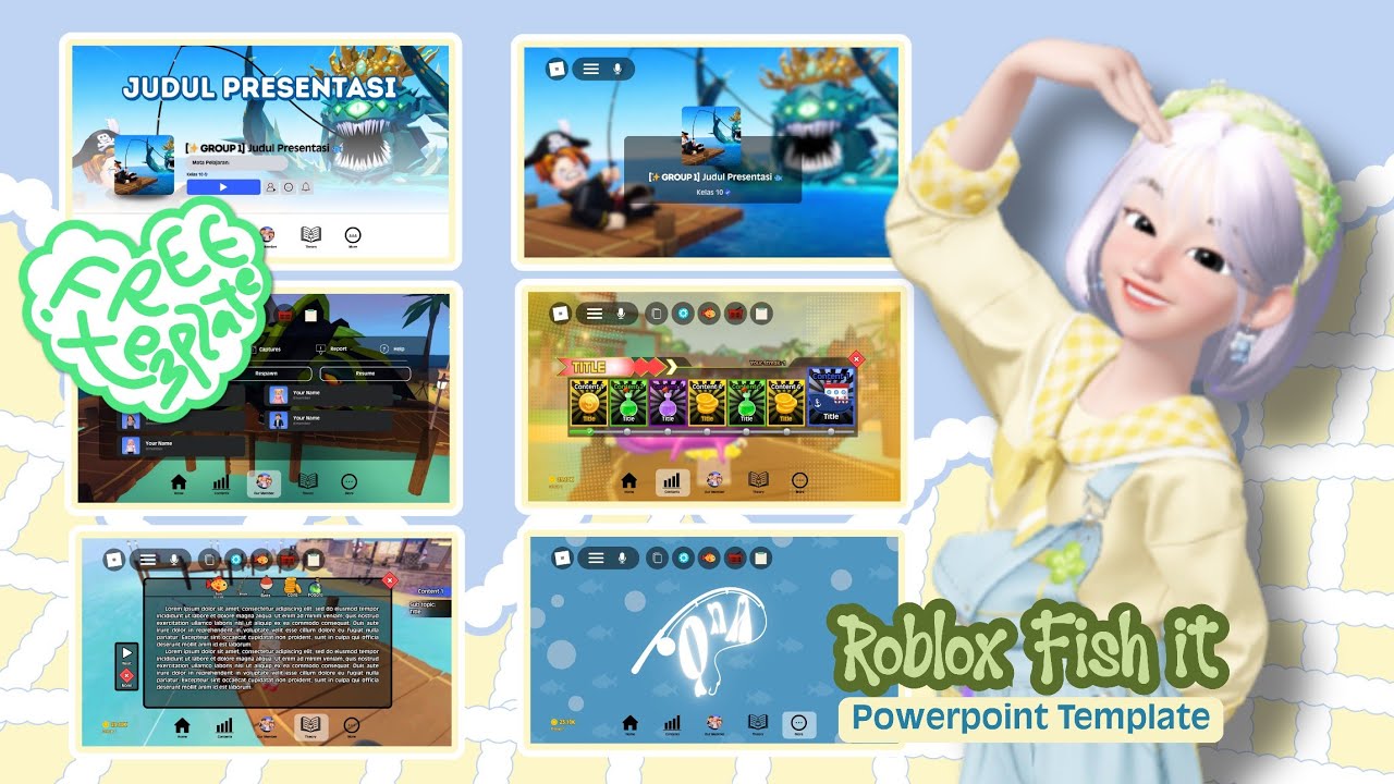 Roblox Powerpoint // Template PPT // Roblox Fish it Theme - Tutorial ...