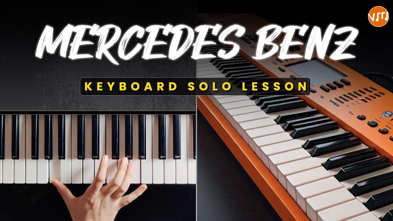 How to play Mercedes Benz Solo 🎹 | Cobweb | Keyboard Riff & Solo Lesson ...
