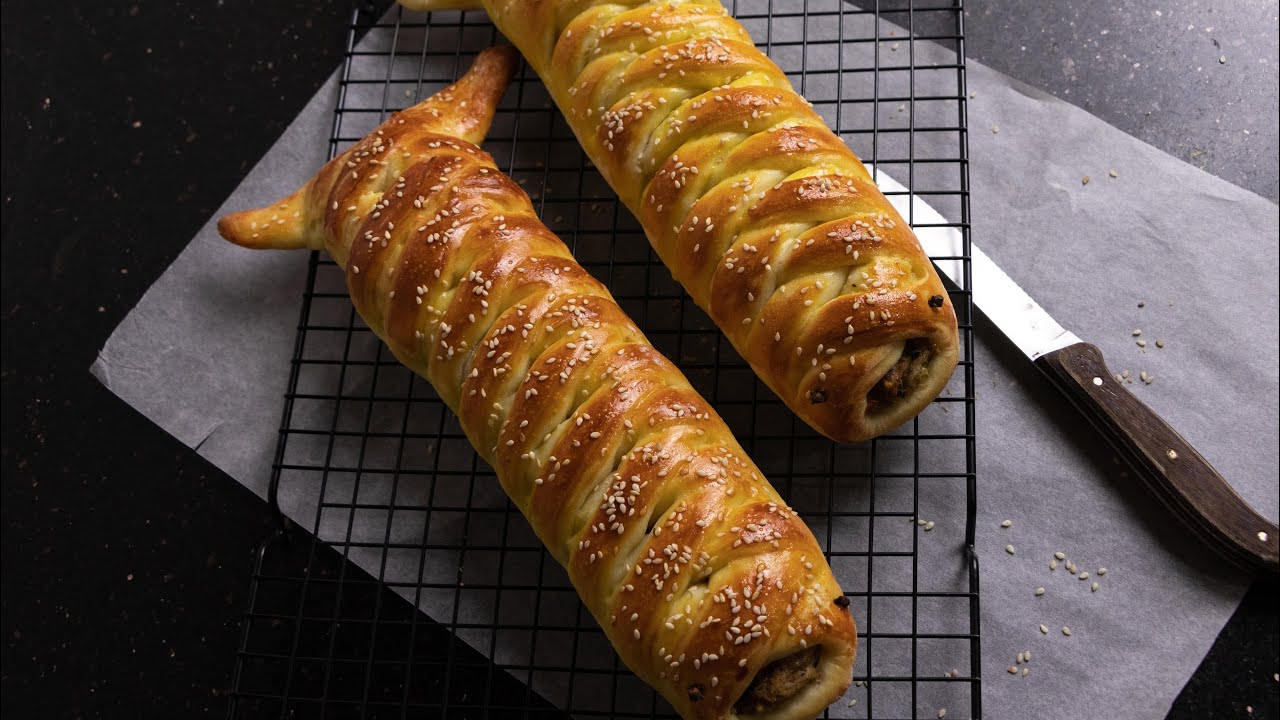 Bread recipe | Chicken filled Bread | Bakery Style Stuffed Bread #Bread ...