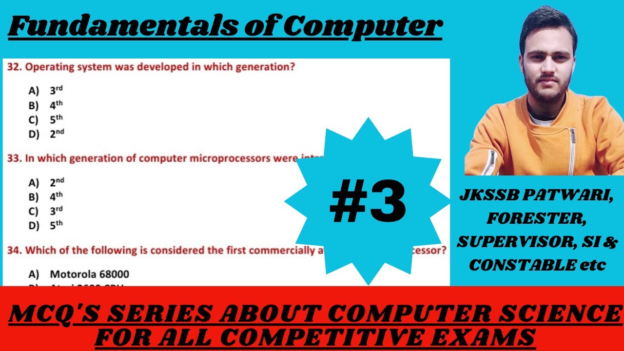 MCQ'S Series on Computer Science for JKSSB, SSC & UPSC Exams: Lecture 3 ...