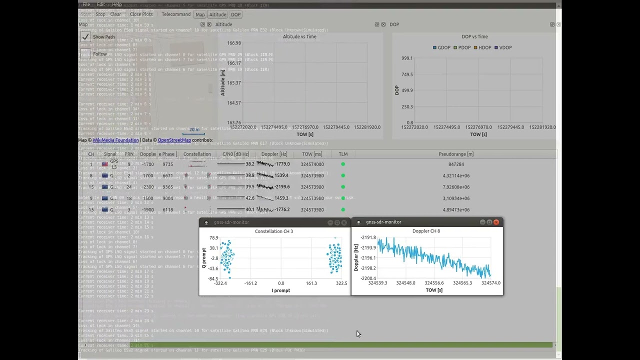 GPS L5 + Galileo E5a with GNSS-SDR. HackRF and new BFP740 LNA. - YouTube
