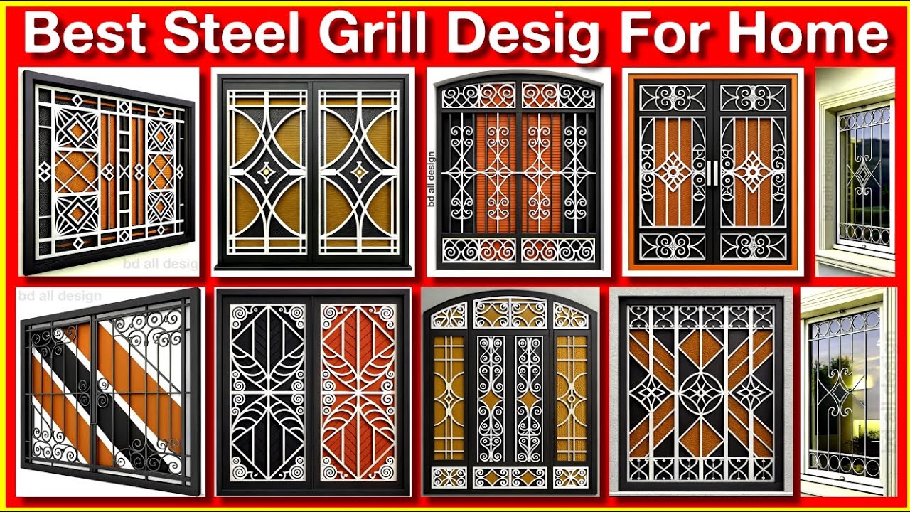 Modern window grill design | Grill Design short video | arch window ...