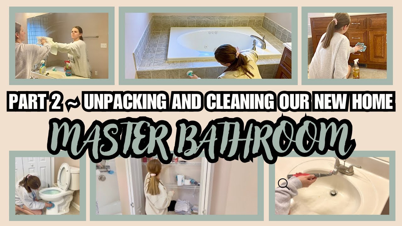 NEW HOUSE! Let’s unpack, organize, and clean our master bathroom! - YouTube
