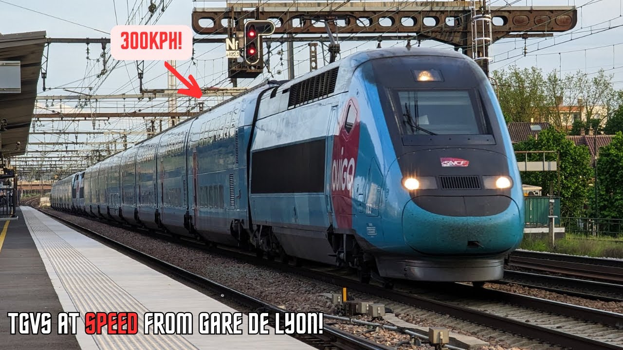 TGVs at SPEED from Paris Gare De Lyon. 06/05/23 - YouTube