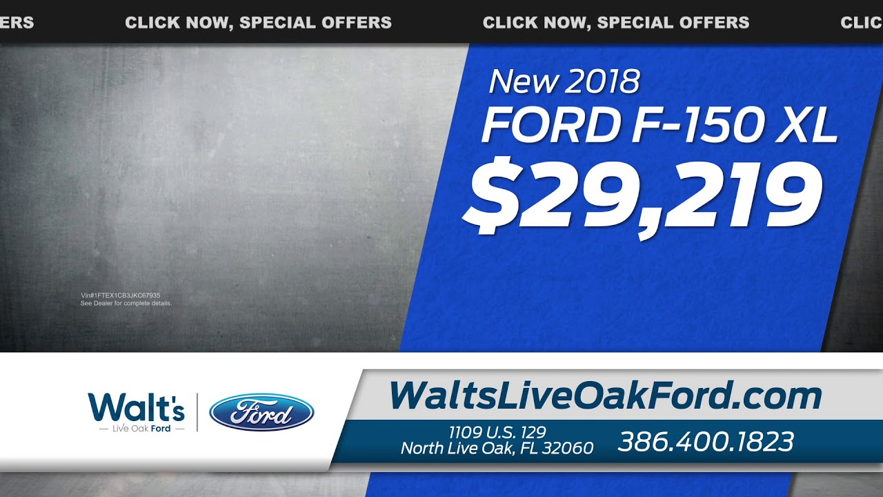 Check Out These Deals At Walt's Live Oak Ford! - YouTube