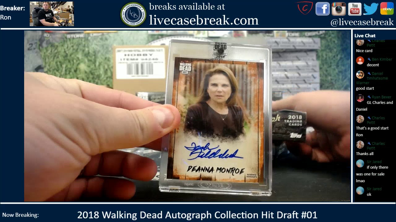 2018 Topps Walking Dead Autograph Collection 4 Box Hit Draft #01 10 18 ...