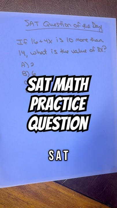 SAT math question of the day ️ - YouTube