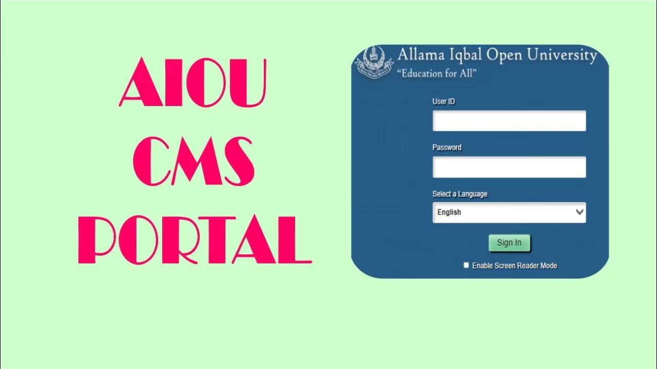 Lec-02 | AIOU CMS Portal | Complete Login Guide and Introduction | Smart Learning 101 - YouTube