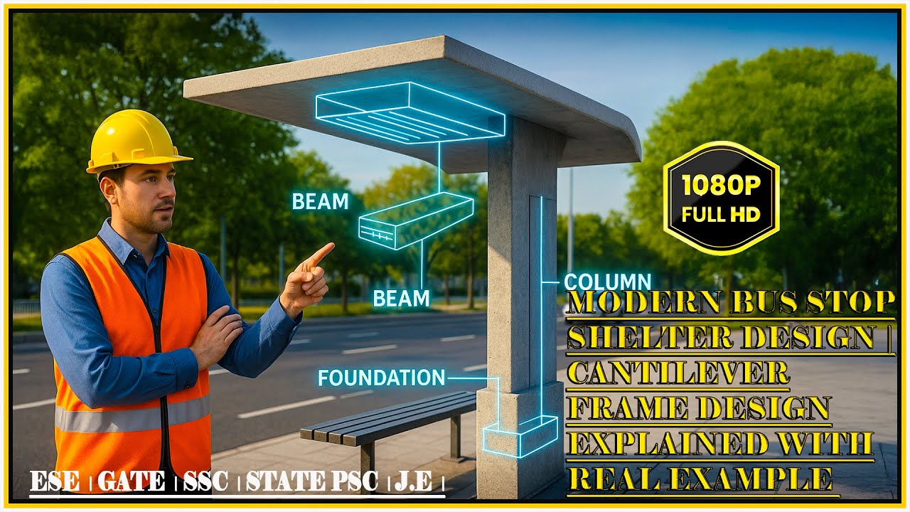 Modern Bus Stop Shelter Design: Cantilever Frame Design Explained with ...
