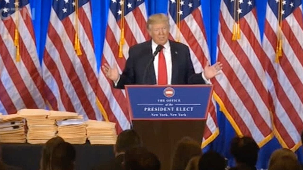 Donald Trump holds first news conference since election victory - YouTube