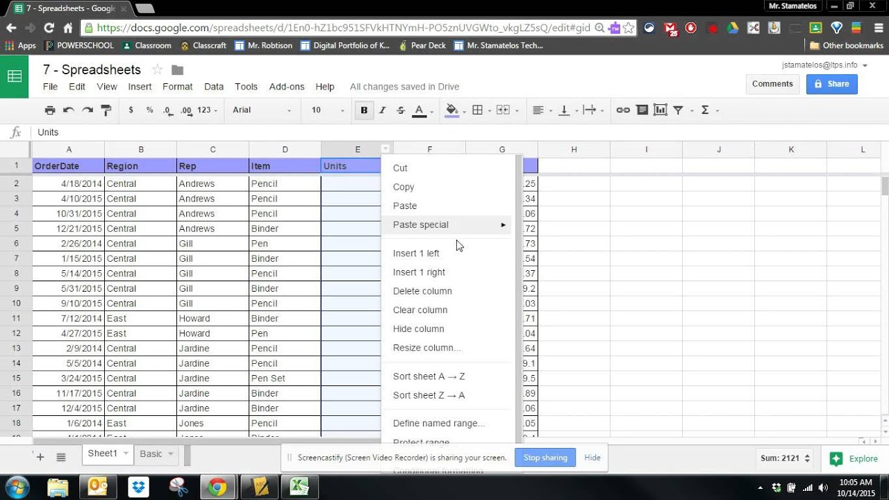 Sheets - Sorting A Z or Z A - YouTube