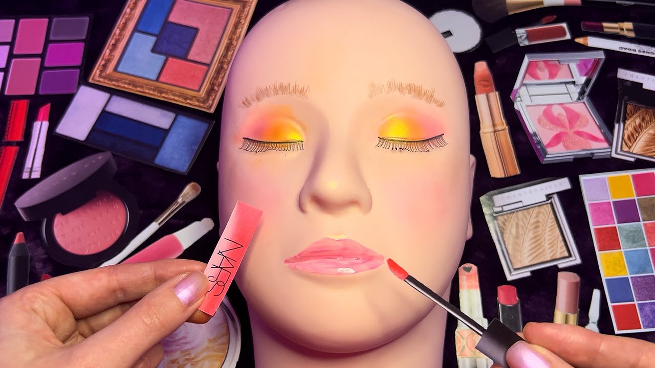 ASMR Paper Makeup on Mannequin 💄It Really Applies! - YouTube