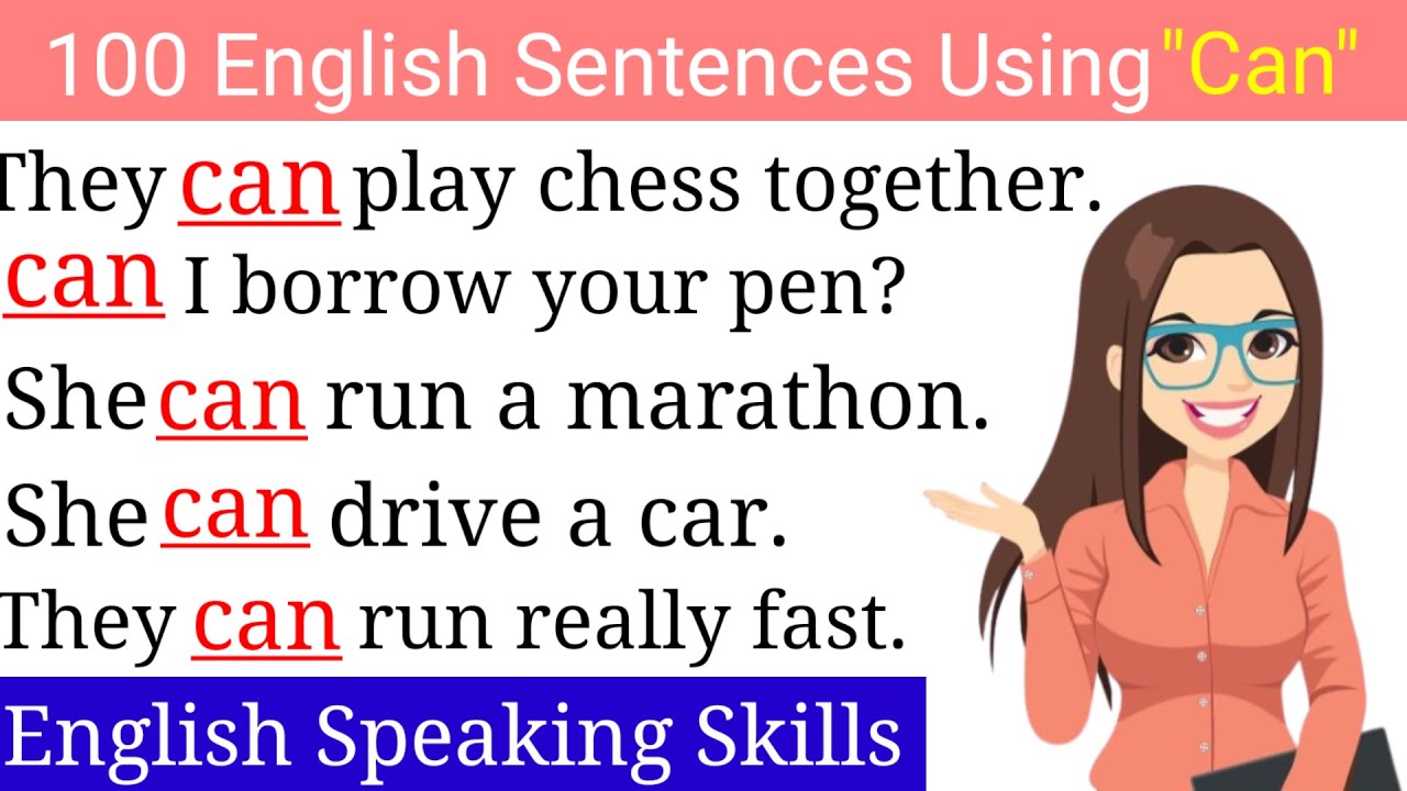 Master English Speaking With 100 Common "can" Sentences | English ...