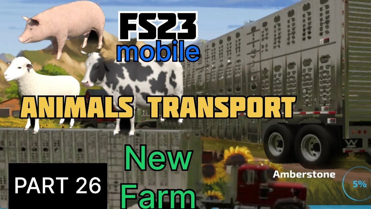 Animals transport by Truck Trailer || Buying second last Farm of FS23 ...