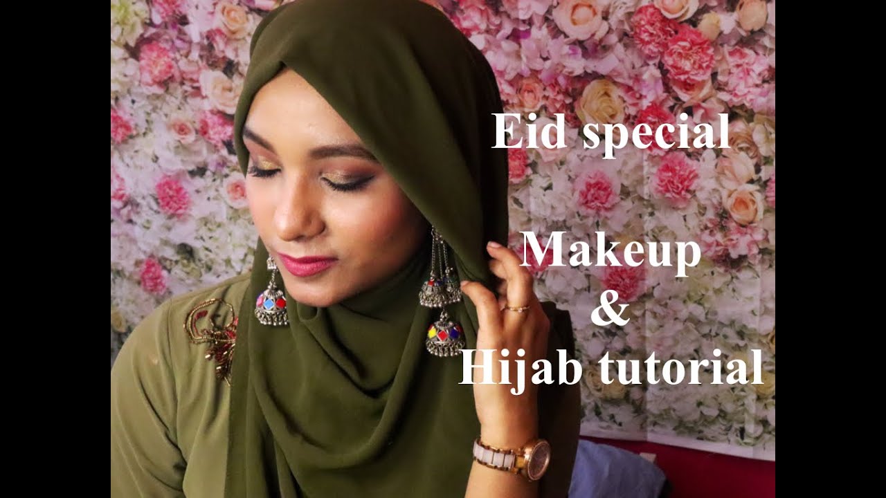 easy eid day makeup tutorial / Hijab tutorial / Simple and Elegant Eid Makeup Look - YouTube