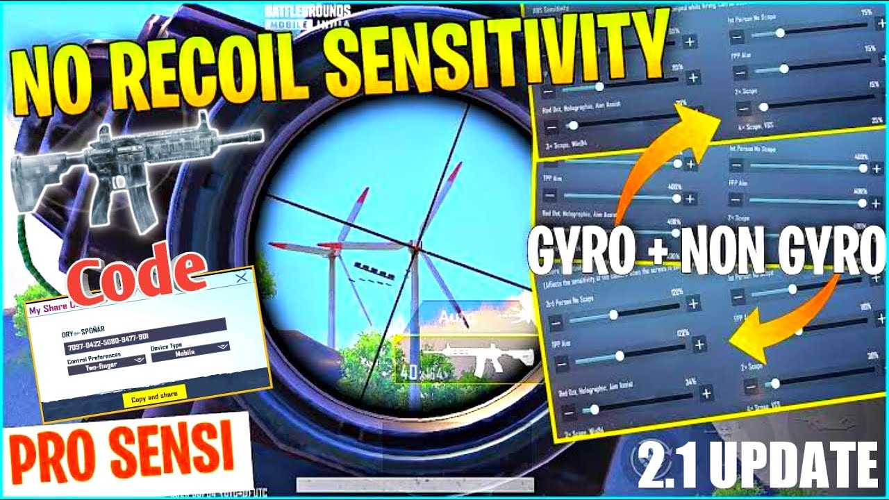 Zero Recoil sensitivity ALL Device NO Recoil Sensitivity + CODE 🔥 ...