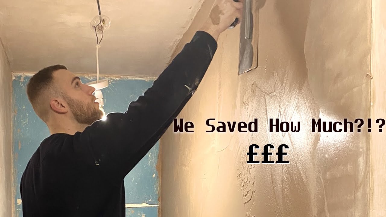 How To Prep Before Plastering | Skimming BIG Stairway/ Hallway - YouTube