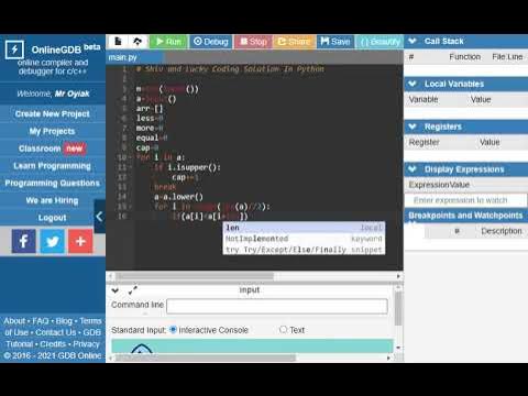 Shiv and Lucky | Coding Solution | Python - YouTube