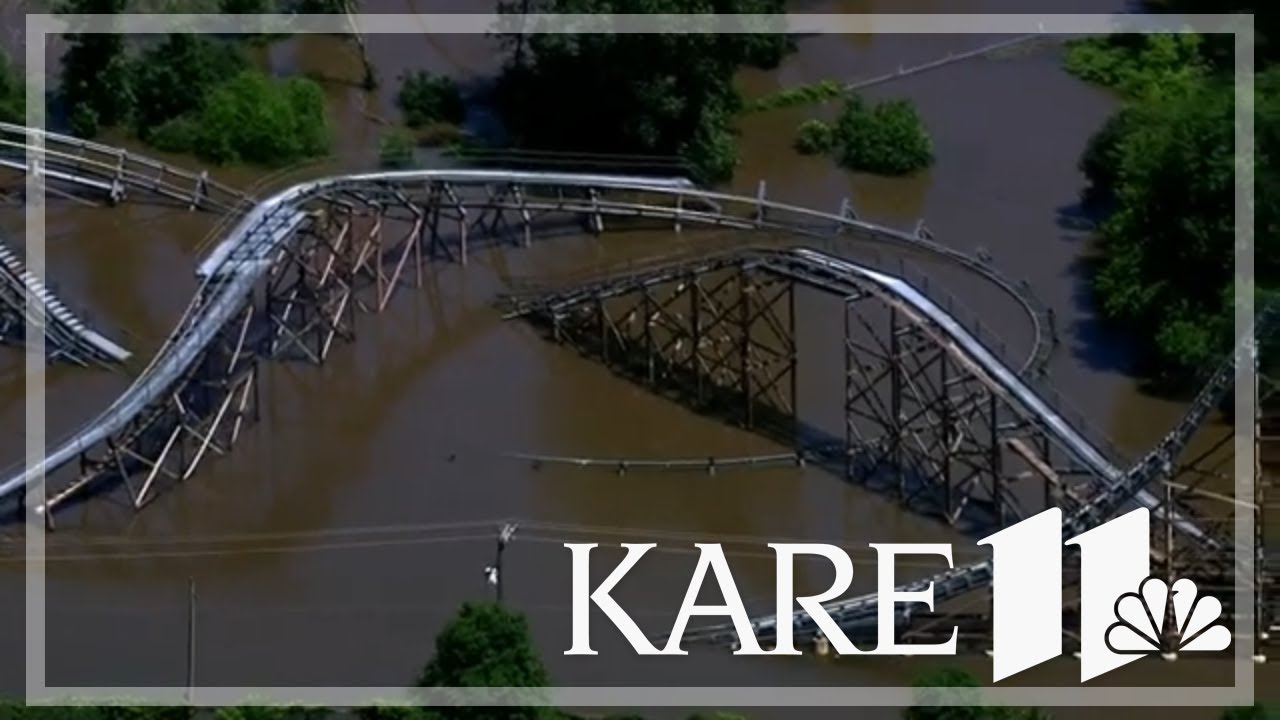 VIDEO: Valleyfair closes coasters due to rising water - YouTube