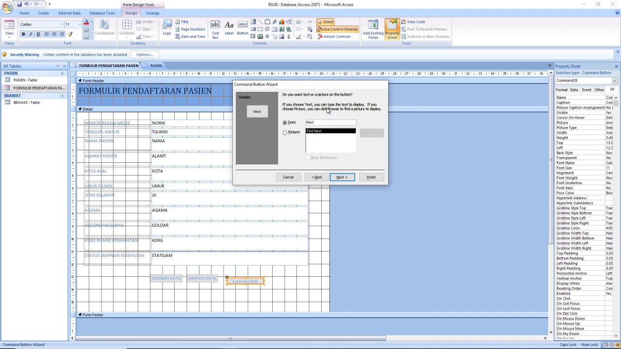 Command Button pada Form - YouTube