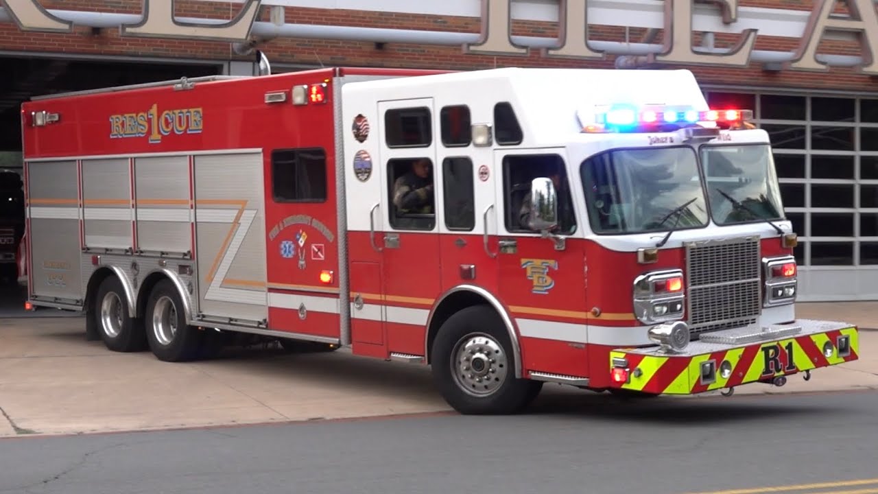 Trenton Fire Department Rescue 1, Ladder 4 & South Battalion Responding ...