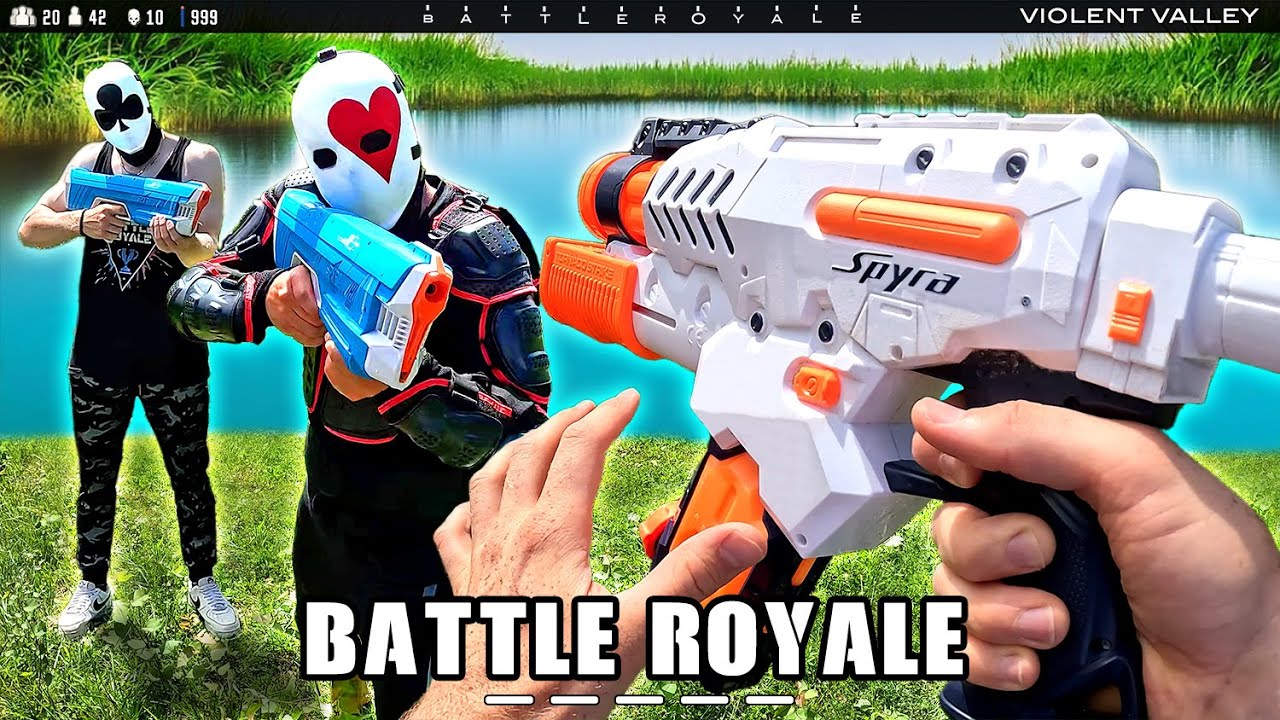 They hunt us in the NERF WAR | SPYRA BLASTER BATTLE ROYALE! - YouTube