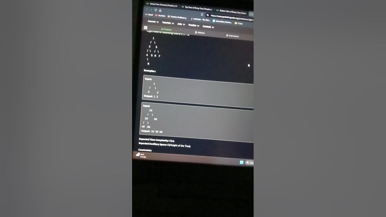Tree traversal for right view #coding #programming #dsa #dsalgo - YouTube