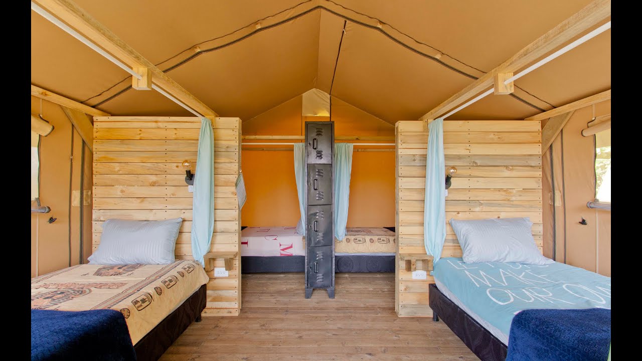 Glamping Jardín dorm tent - YouTube