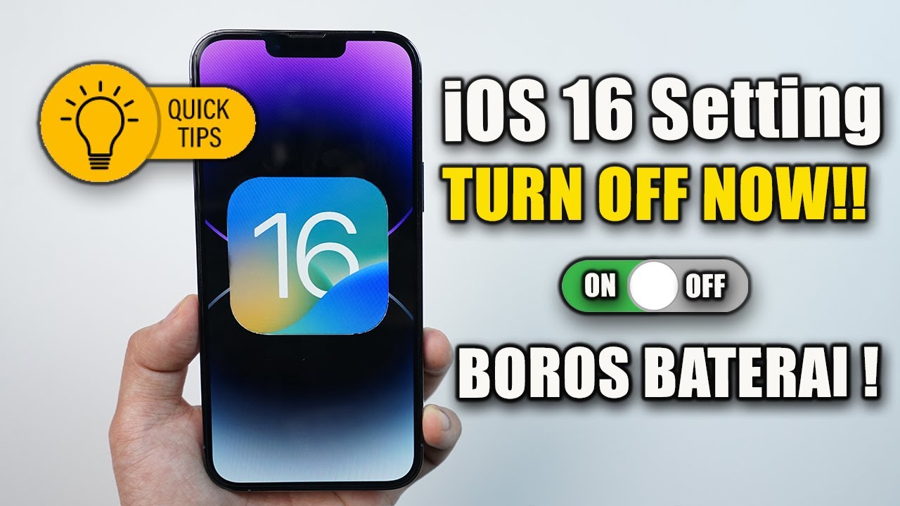 iOS 16 Setting - TURN OFF NOW !! Bikin Boros Baterai - YouTube
