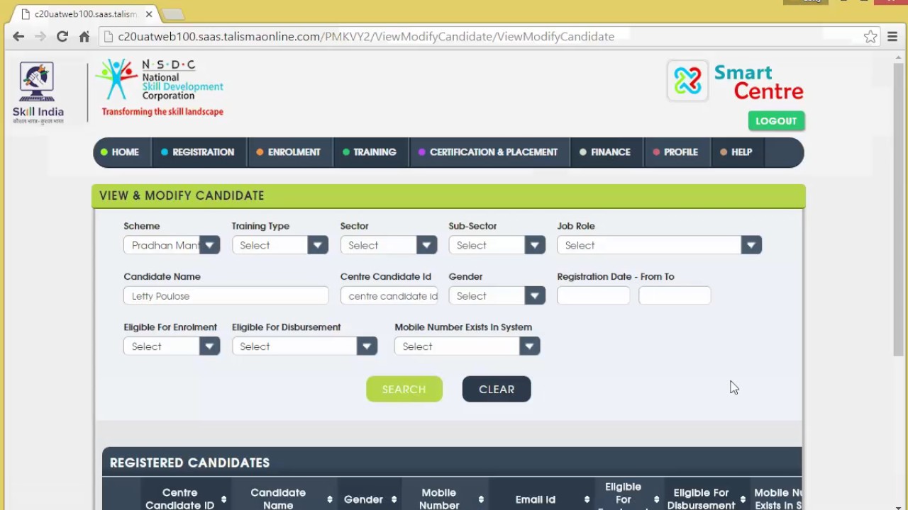 Viewing and Modifying Candidate Registration Details - YouTube