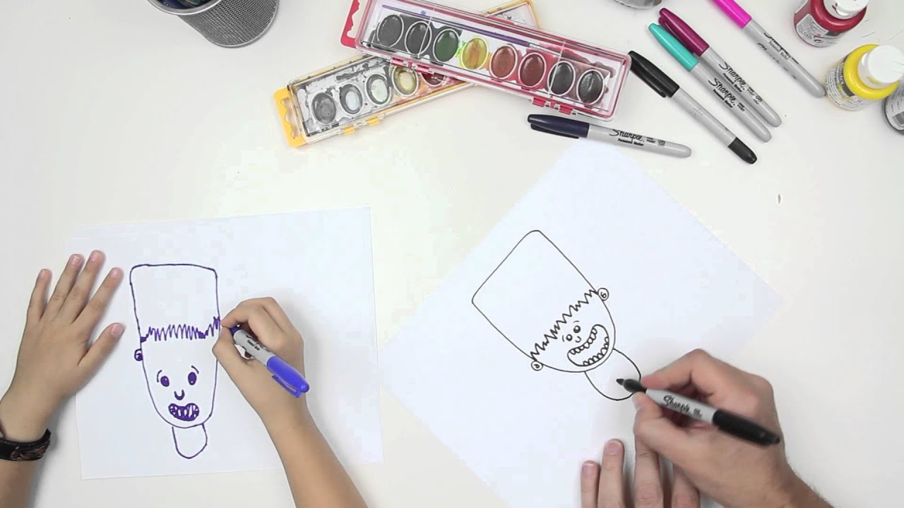 How To Draw Frankenstein on Halloween #3