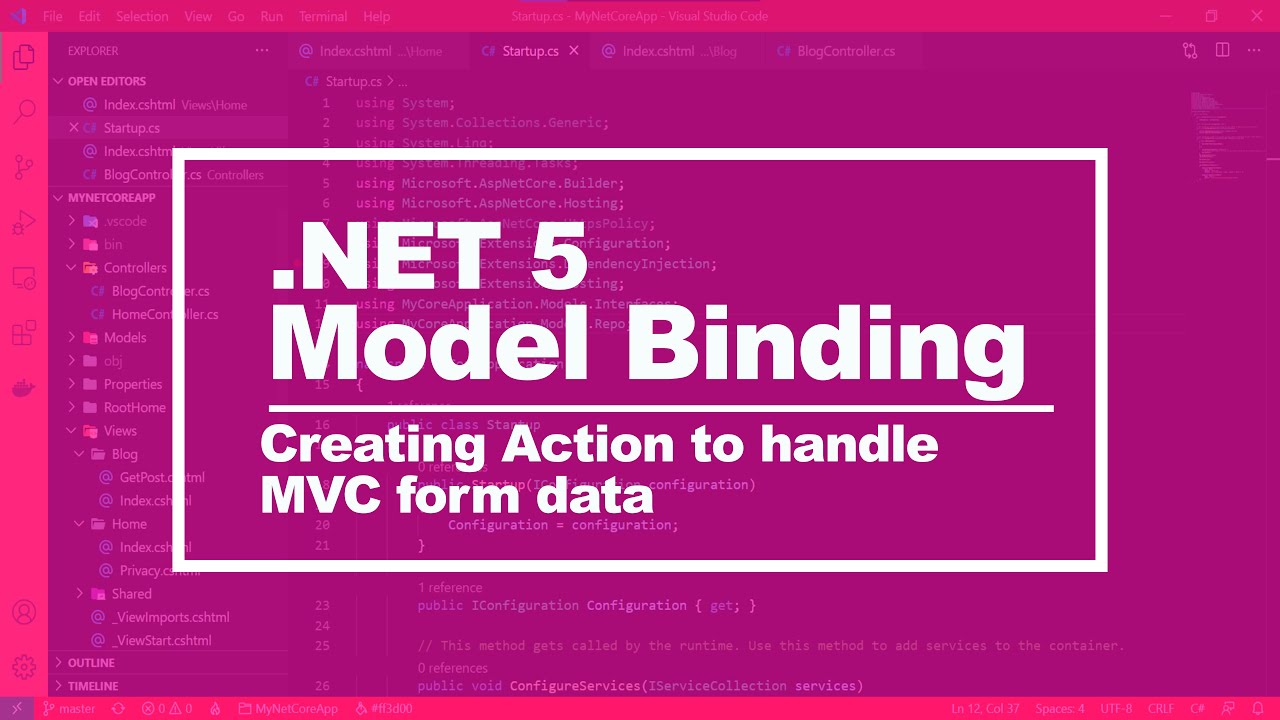 .NET 5 | Model Binding between view and controller - YouTube