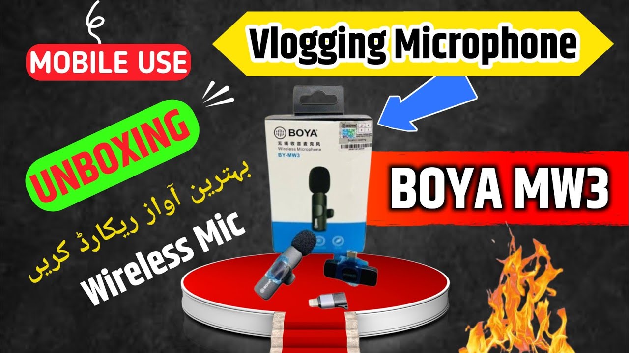 Boya Mw3 Wireless Microphone | Vlogging Mic | Boya Mw3 Mic Unboxing - YouTube