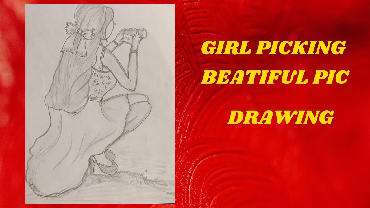 How to draw a sitting girl photography || Pencil sketch for beginner || Drawing tutorial ...