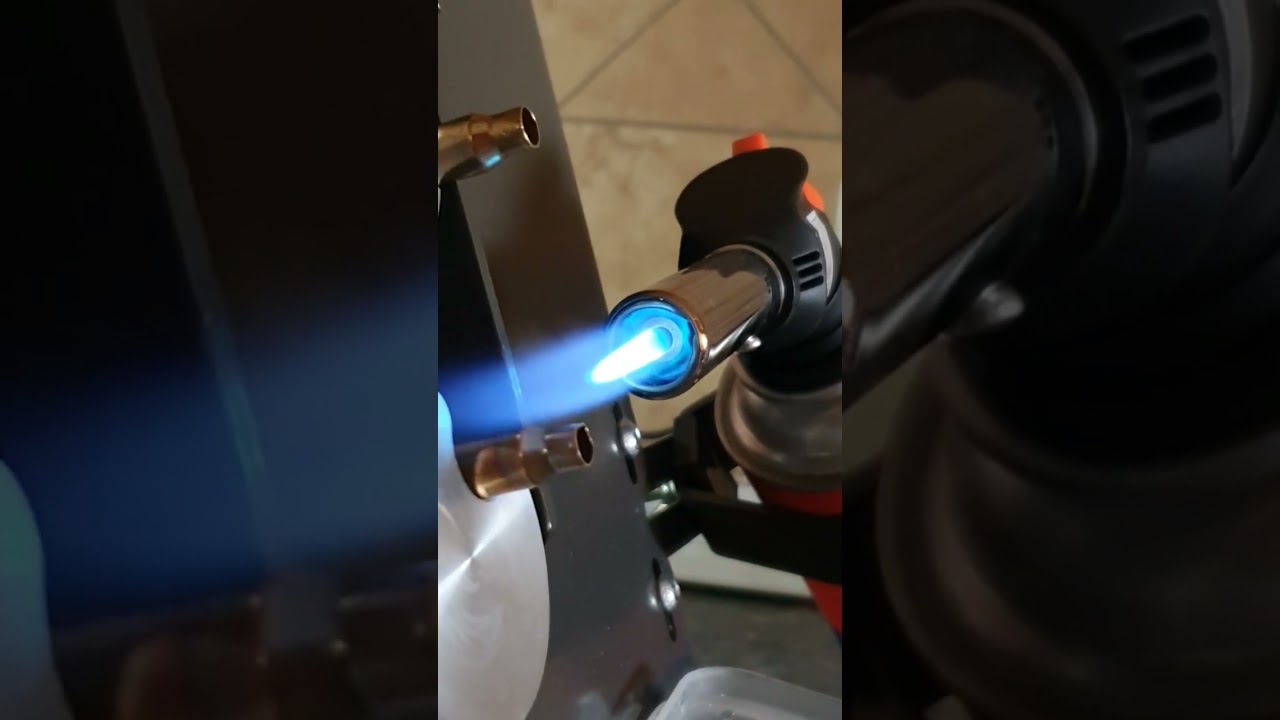 Do not look into the flame! #fire #annealing #reloading #explosive #flame - YouTube