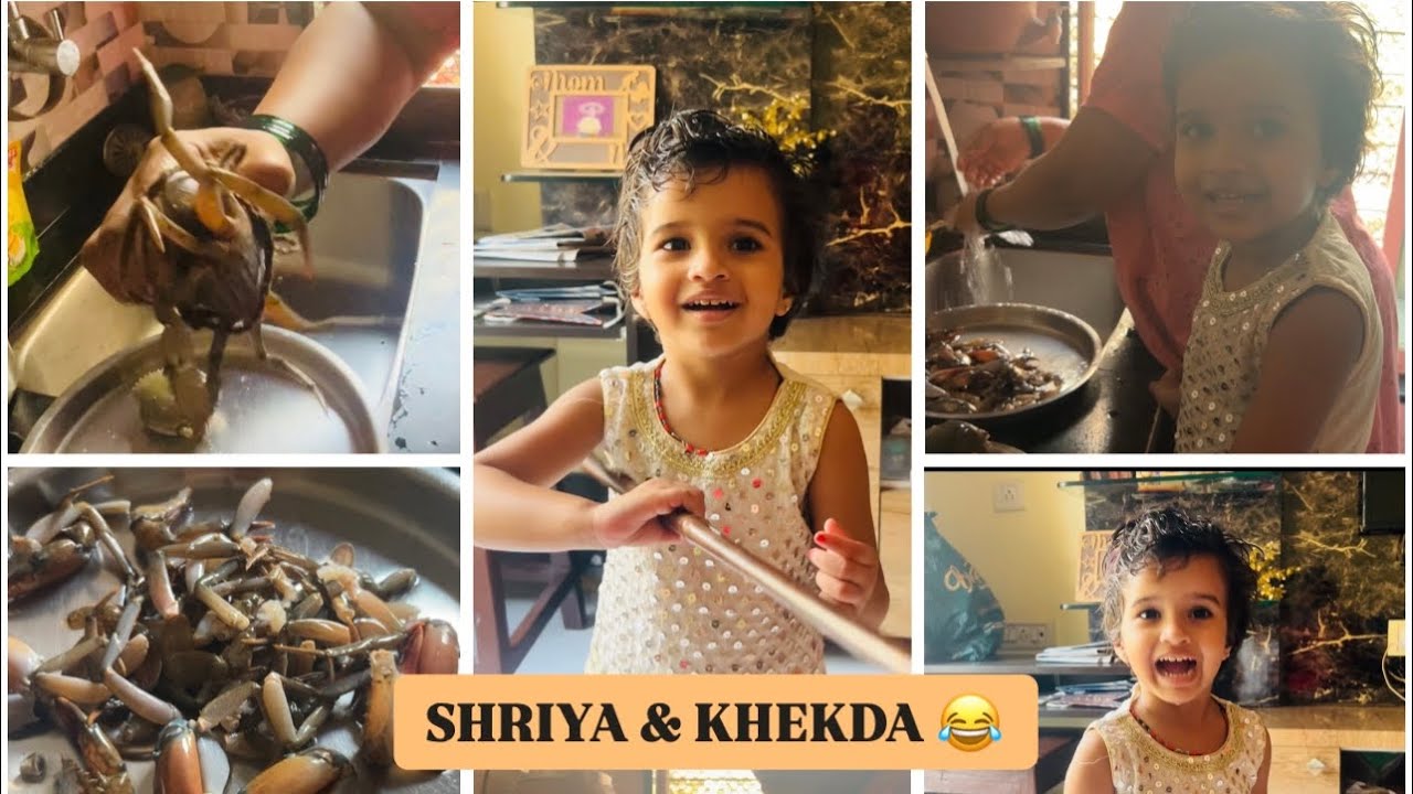 SHRIYA & KHEKDA 🤣#khekda #nonveg #nonveglove #crabs #mumbai #niece #fun ...