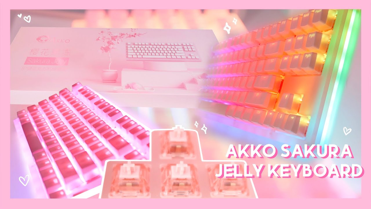 AKKO sakura jelly keyboard 3087 🌸 unboxing - YouTube