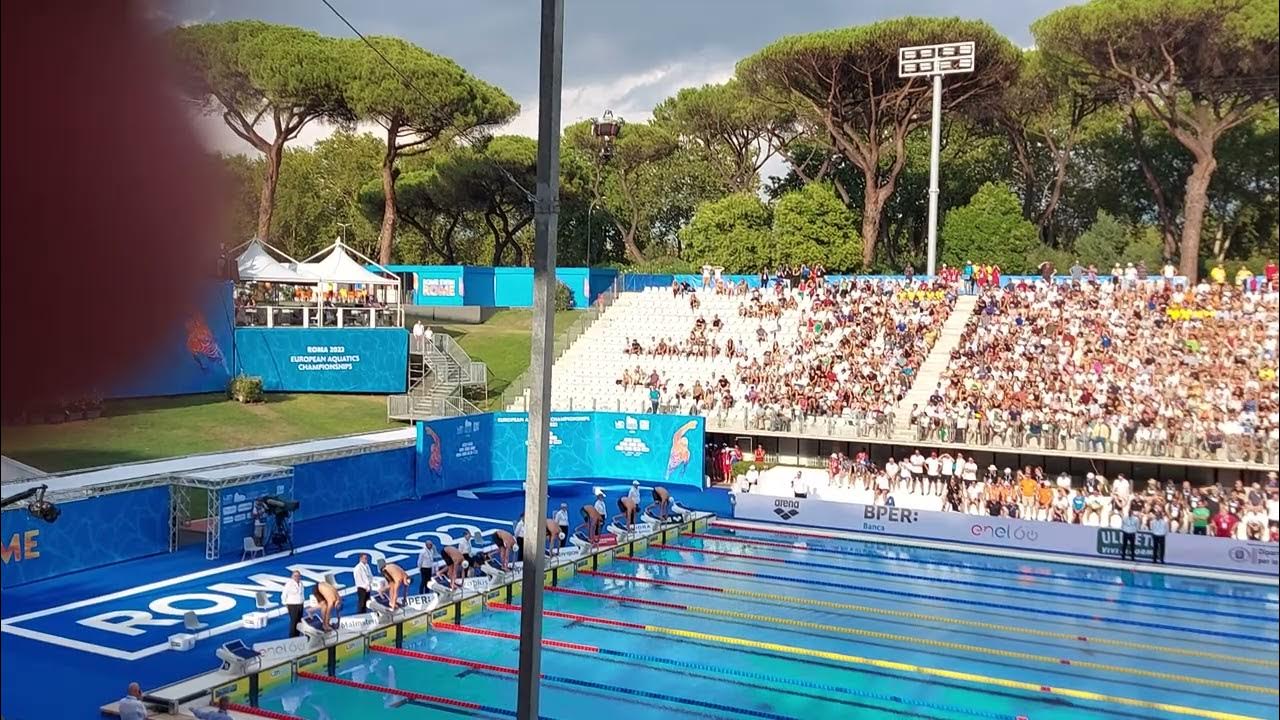 THOMAS CECCON European Swimming Championship Roma 2022 50 butterfly (original) European Champion ...