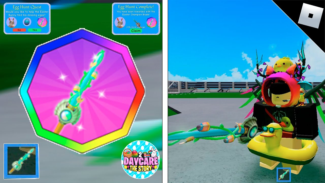Como ganhar o "Easter Champion Blade" e a badge "🥚Easter Quest Complete ...