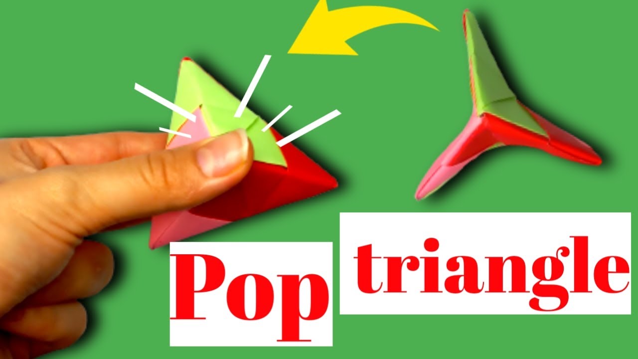 Pop triangle:origami paper antistress pop triangle easy diy #origami # ...