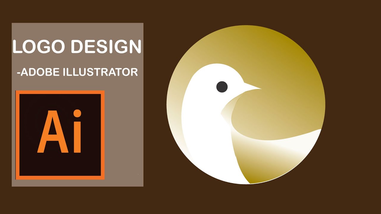 Bird logo design tutorial -Adobe Illustrator - YouTube