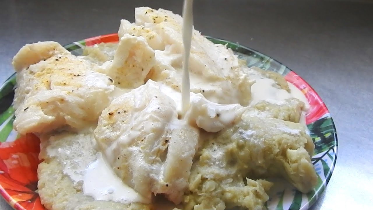 Cook Islands Food,Taro Papa with Coconut Cream and fish. - YouTube